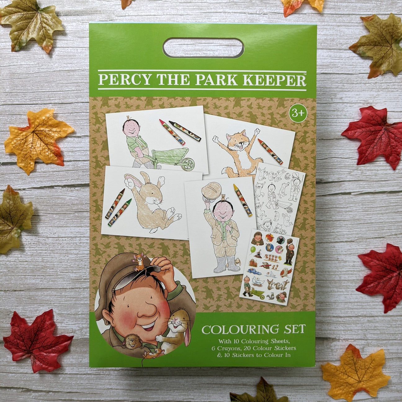 Percy The Park Keeper A4 colouring set